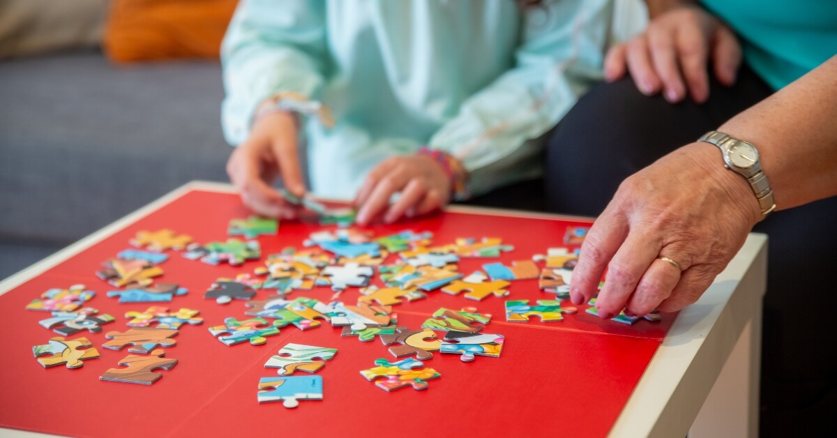 Lägga Pussel I Förskolan - Jordytan Kartor